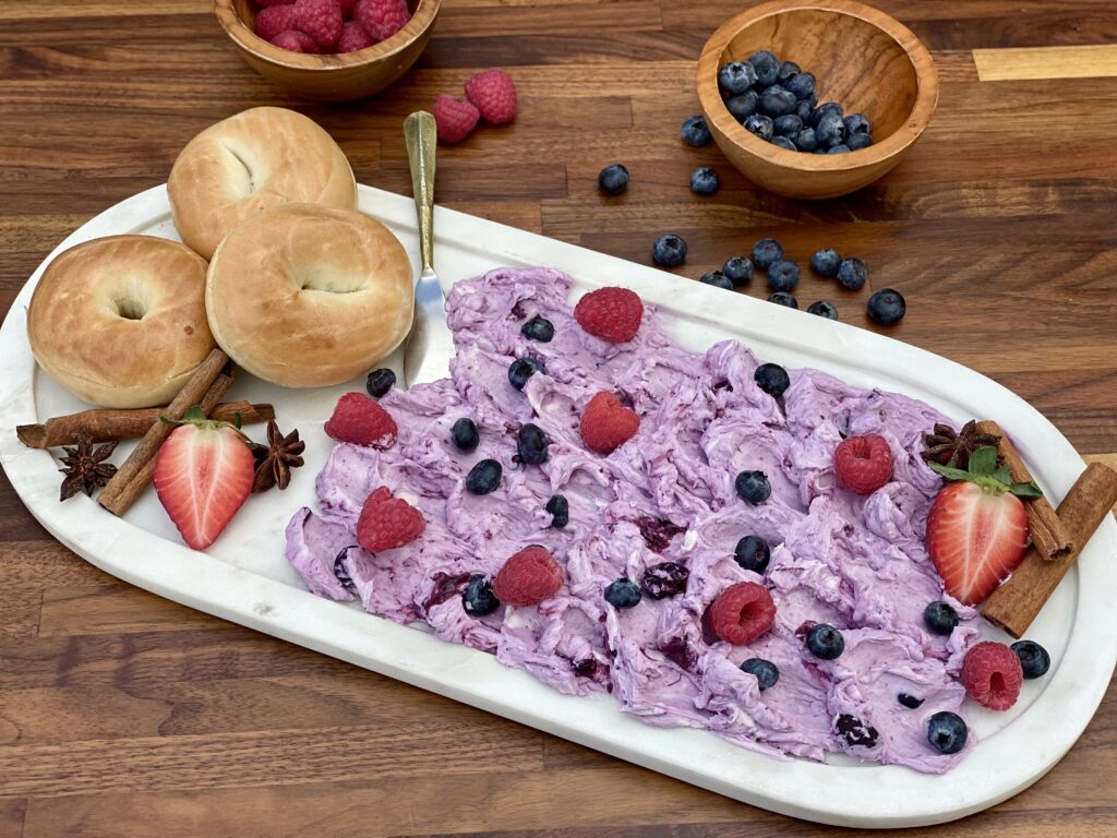 Roasted Berry Cream Cheese Spread - All About the Mom